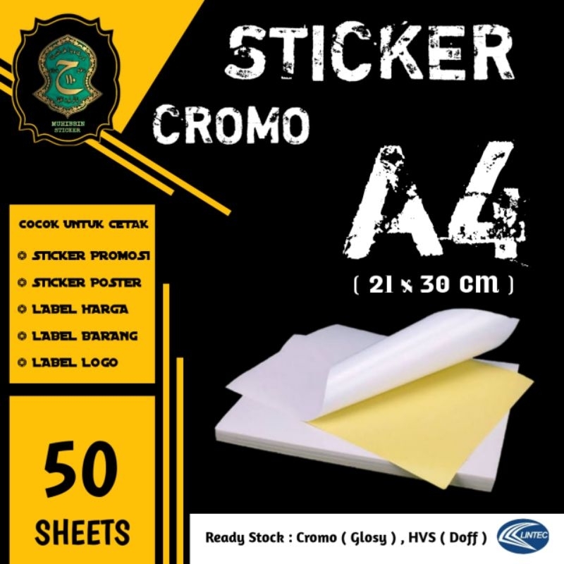 Jual STICKER KROMO ( GLOSY ) A4 ISI 50 LEMBAR TERMURAH | Shopee Indonesia