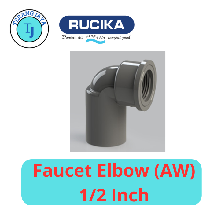 Jual ELBOW DRAT DALAM - FAUCET ELBOW (AW) 1/2 INCH RUCIKA PVC - KNEE | Shopee Indonesia