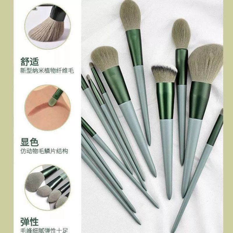 Jual 13pcs Kuas Make Up Set Lengkap Pouch Lembut Set Kosmetic Brush ...