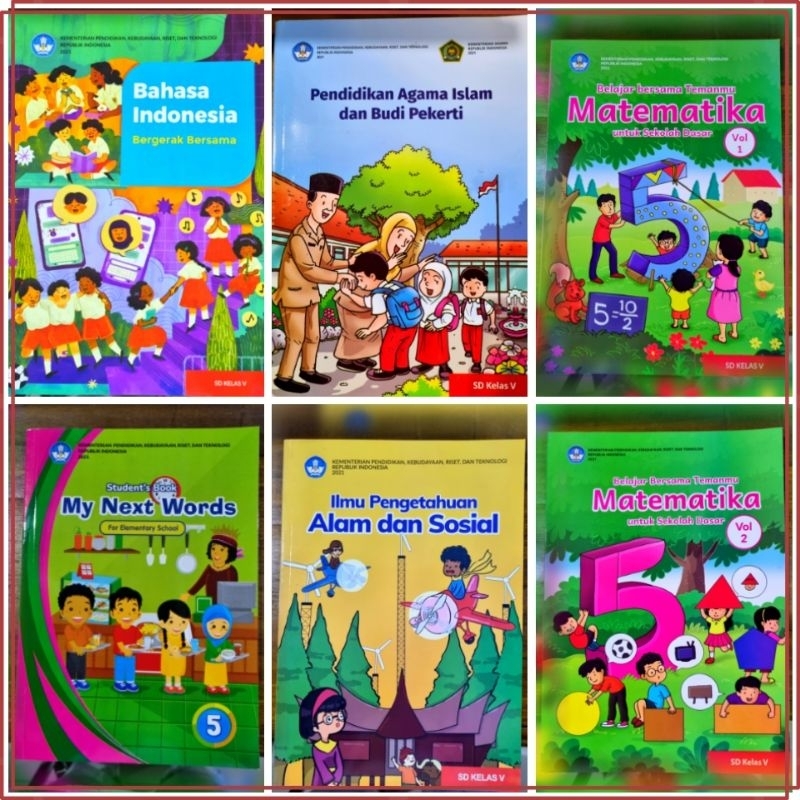 Jual Paket Buku Kumer Kelas 5 SD (MTK Volum 1 dan 2 , Indonesia, B.Inggris, PAI , IPAS ...