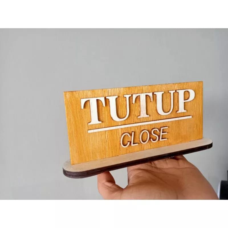 Jual SIGN AGE KAYU TANDA TUTUP/CLOSE TIMBUL | Shopee Indonesia