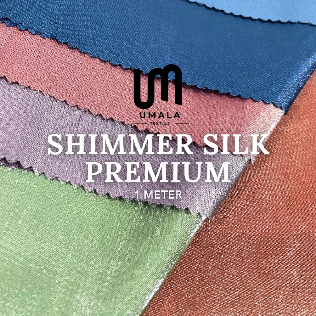 Jual Shimmer Silk / Rose Organza 1 Meter - Satin Shimmer Premium ...