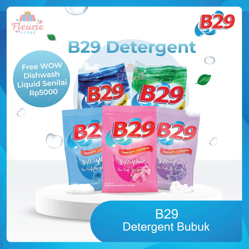 Jual B29 Detergent Bubuk Water Solution DASS / Detergent + Softener ...