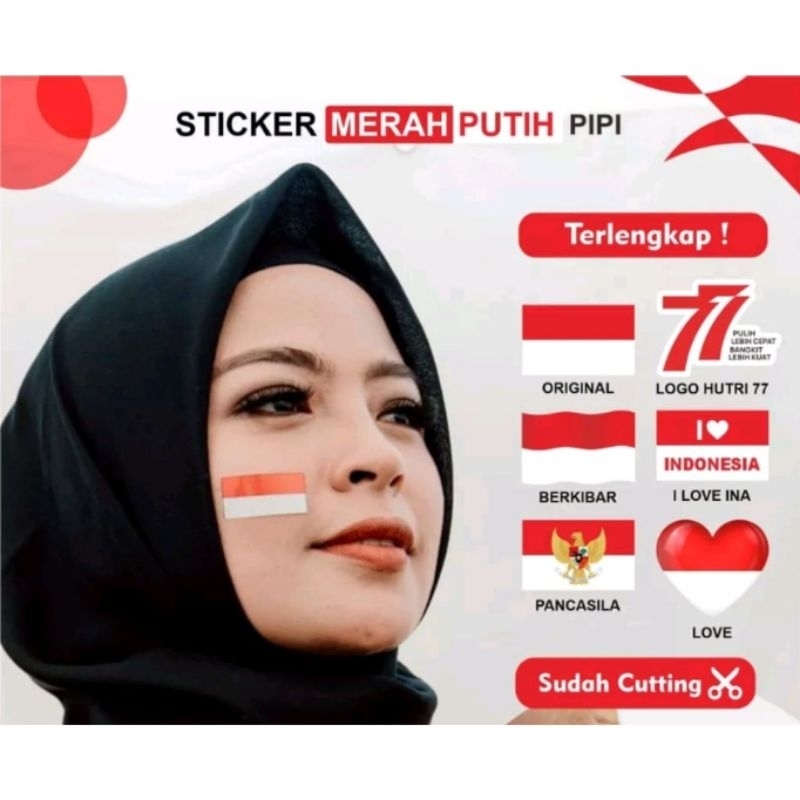 Jual STICKER PIPI / Stiker Pipi Merah Putih Garuda Love | Shopee Indonesia