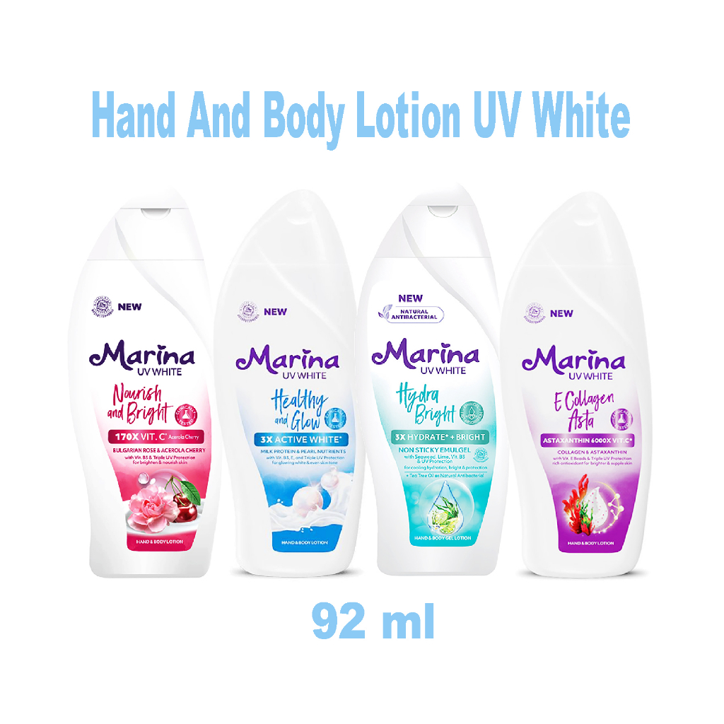 Jual Marina UV White Hand And Body Lotion Nourish and Bright / Healty ...