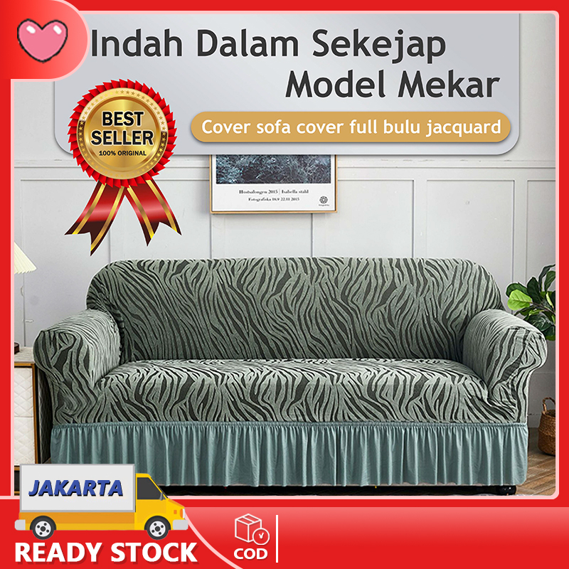 Jual Cover sofa Sarung Sofa Motif Rumbai Anti Slip Penutup Sofa Tebal ...