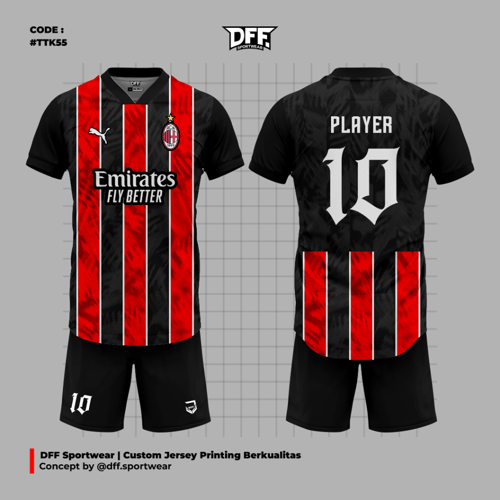 Jual JERSEY FANTTASY AC MILAN HOME KIT ANEKA JEERSEY SPORTY | Shopee ...