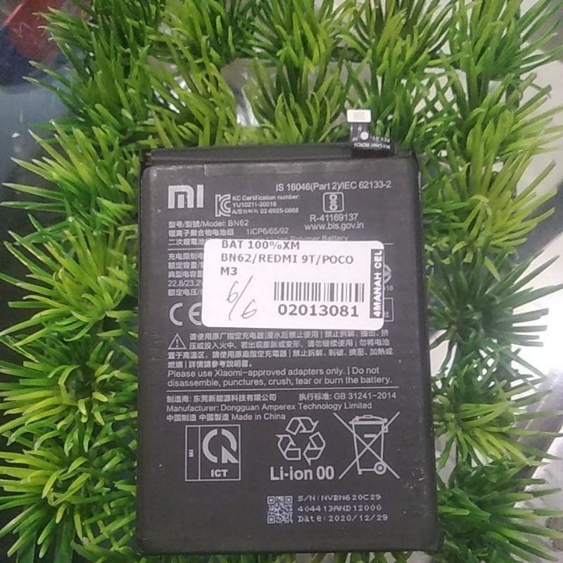Jual BAT 100%XM BN 62/REDMI 9T/POCO M3 | Shopee Indonesia