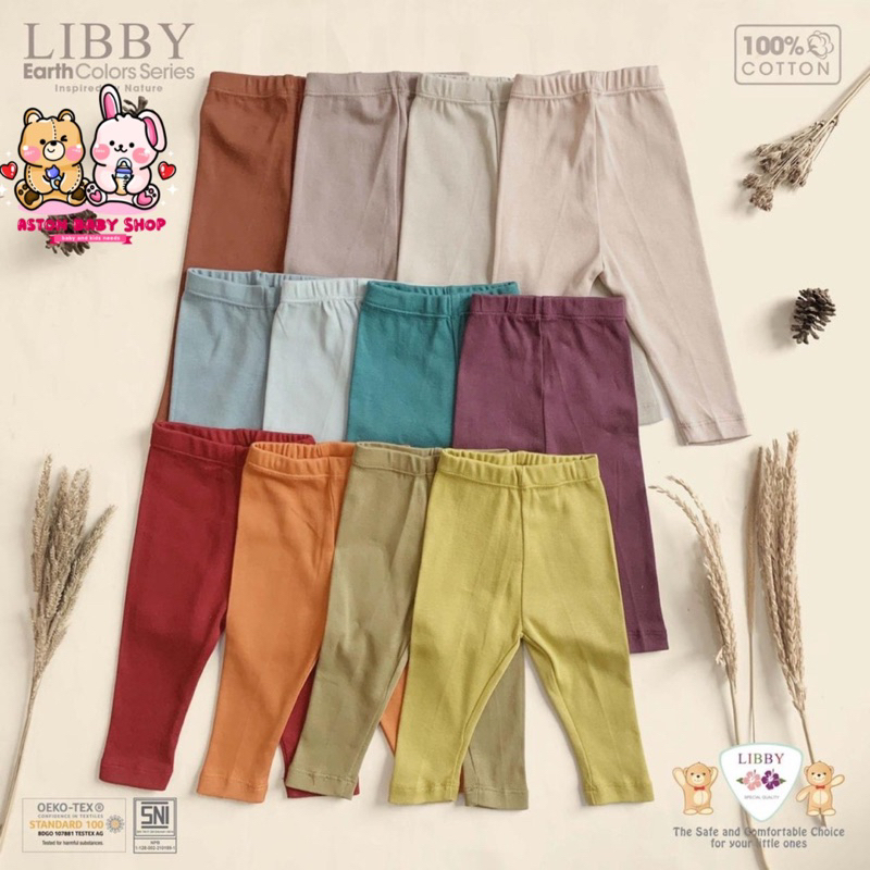 Jual Libby Earth Colour Legging Bayi Libby Celana Panjang Legging Anak ...