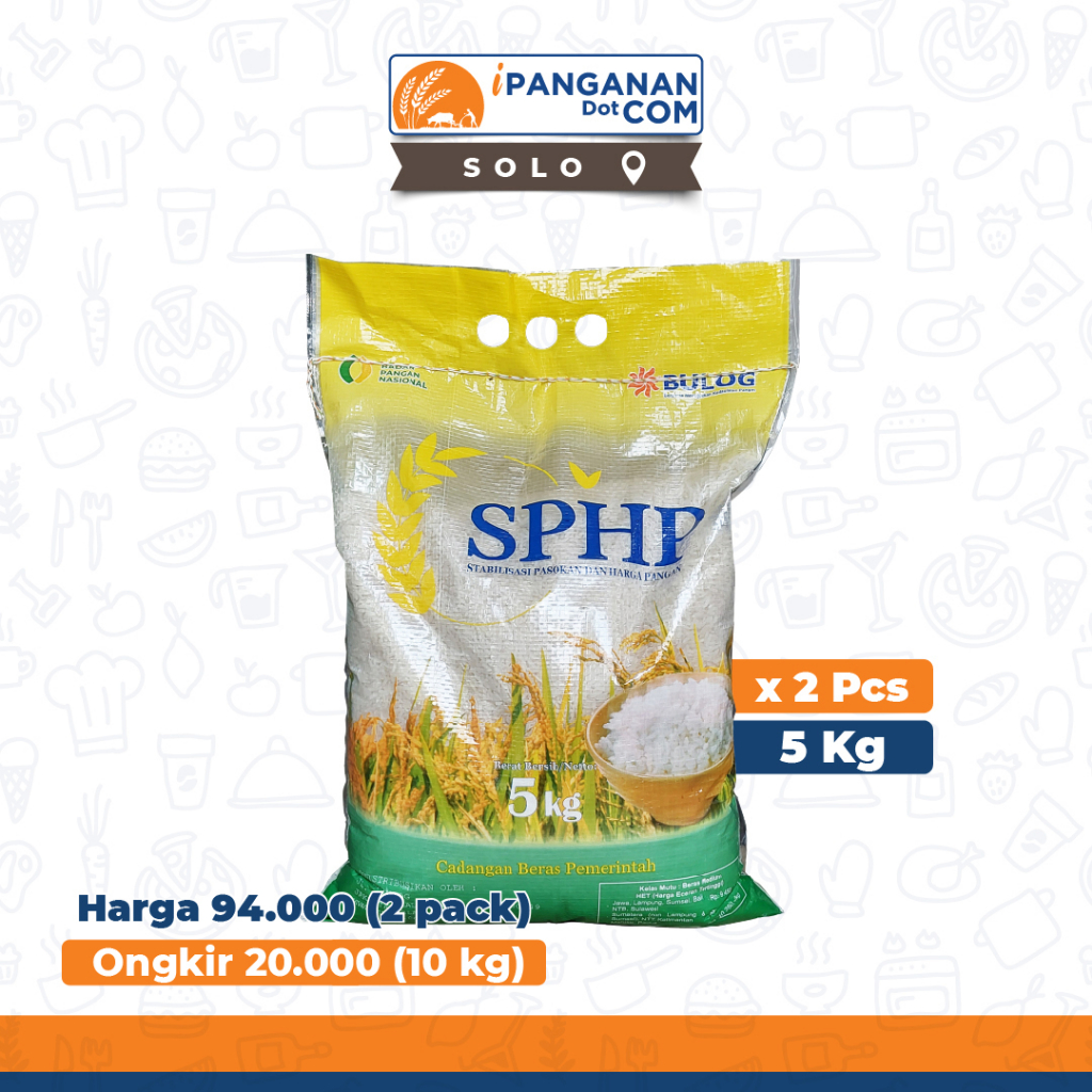 Jual Beras Medium SPHP 5 Kg x 2 Pack Rp 94.000 + Ongkir Rp 20.000 / 10 Kg - SKT | Shopee Indonesia