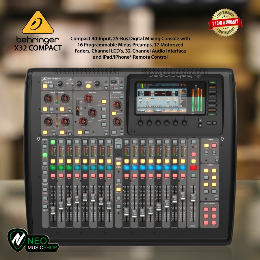 Jual BEHRINGER X32 COMPACT 40-Input 25-Bus Digital Mixing Console ...