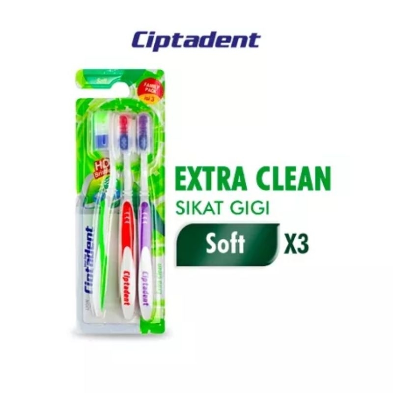 Jual Ciptadent Sikat Gigi / Toothbrush Extra Clean Soft Kotak [ Isi 3 ...