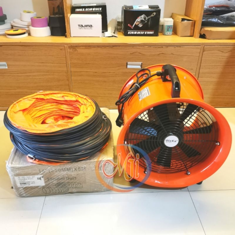 Jual Kipas Blower Portable Ventilator 14 inch Weka Plus Selang Flexible ...