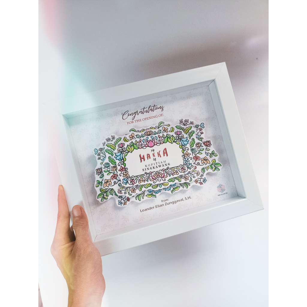 Jual Kado Bunga Grand Opening Pop Up Frame Bingkai Hadiah Souvenir ...