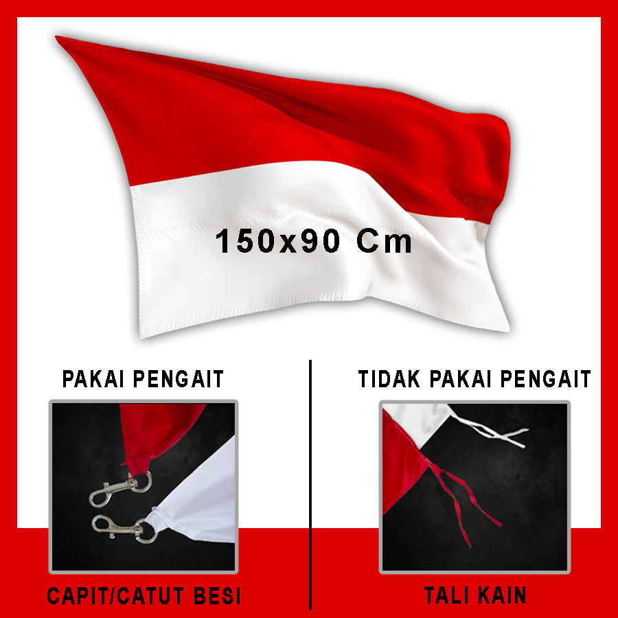Jual Bendera Merah Putih Indonesia Agustusan Ukuran Besar Kecil Panjang ...