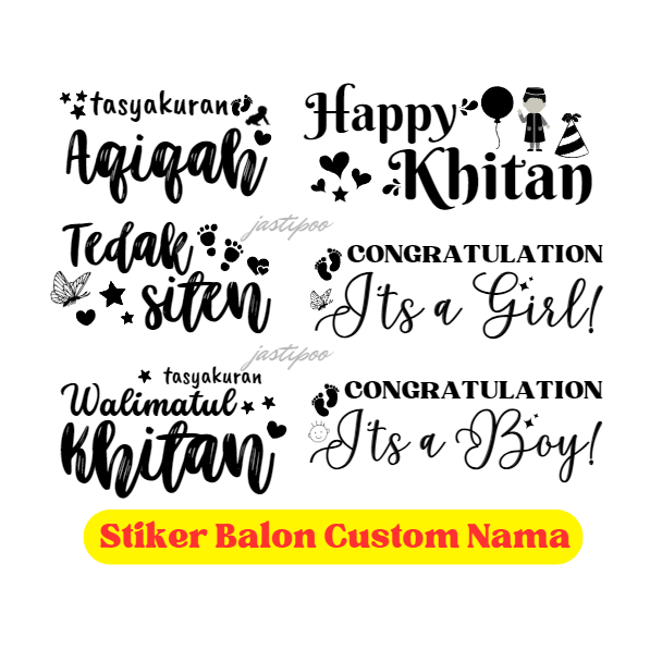 Jual Stiker Khitan, Aqiqah, Baby Born, Tedak Siten Balon Bobo PVC ...