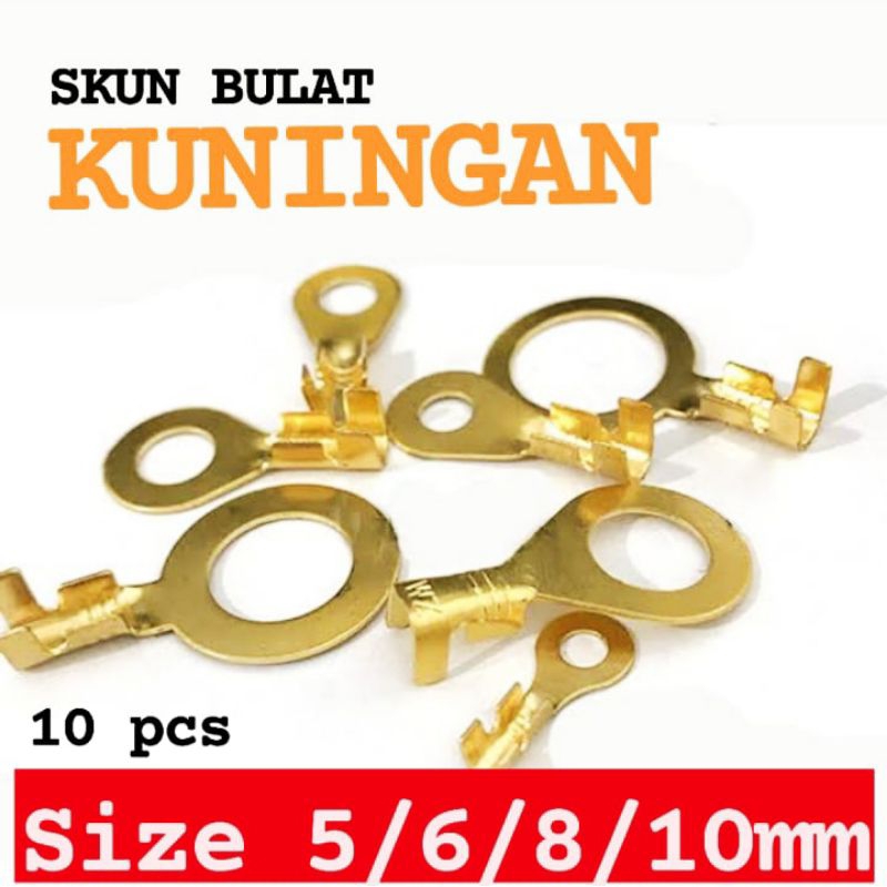 Jual 10PCS SKUN RING BULAT KUNINGAN KURAN 5/6/ 8/10MM | Shopee Indonesia