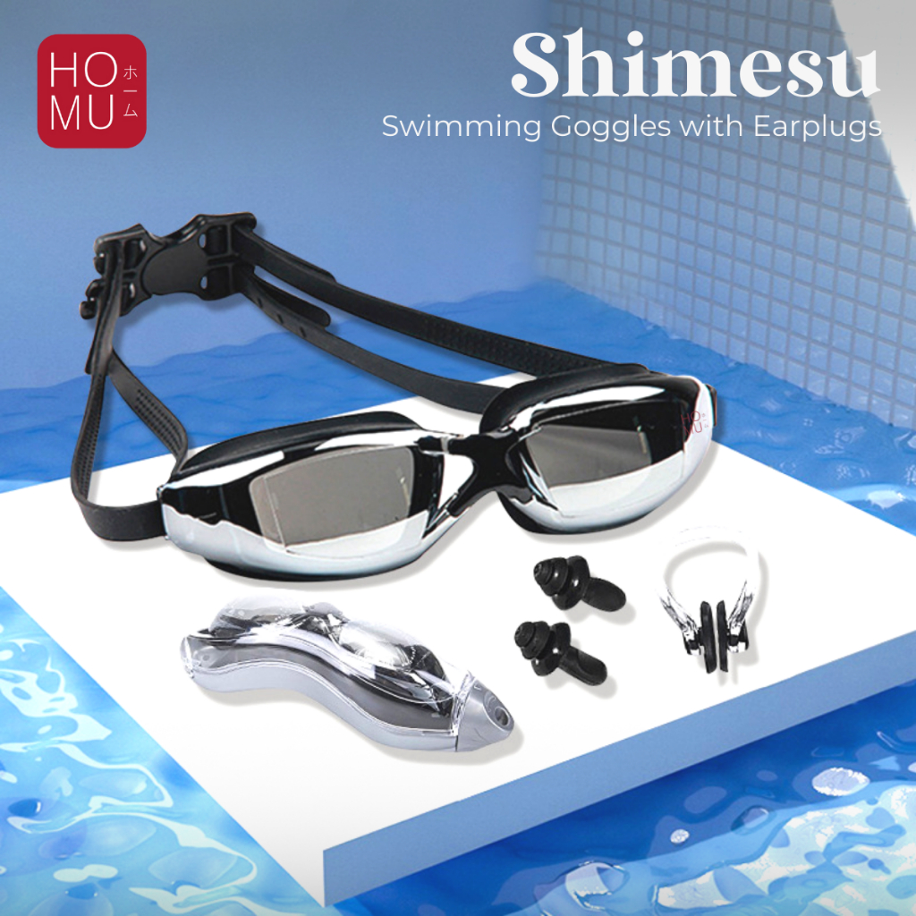 Jual HOMU - SHIMESU Kacamata Renang dengan Penutup Telinga A380 / Kacamata Berenang / Aksesoris ...