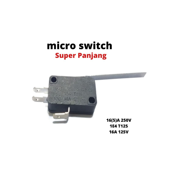 Jual Micro / Limit Switch Plus Plat Super Panjang Tanpa Roda - Untuk Saklar Otomatis | Shopee ...
