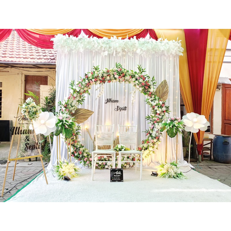 Jual Backdrop Engagement | akad nikah | Shopee Indonesia
