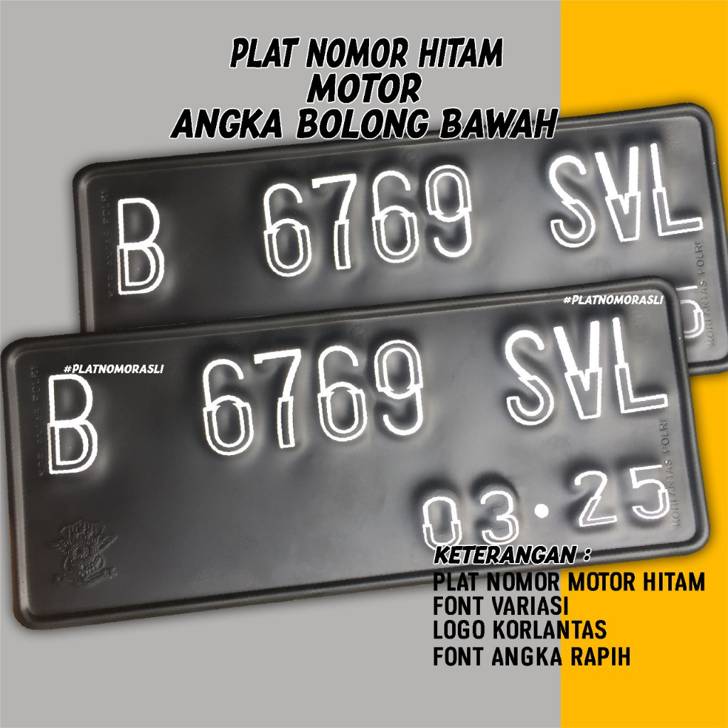 Jual Plat nomor motor hitam angka variasi terbaru | Shopee Indonesia