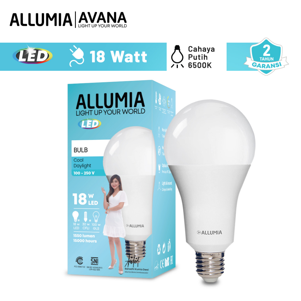 Jual ALLUMIA Bulb Lampu LED 18 Watt 6500K Putih Cool Daylight Lampu ...