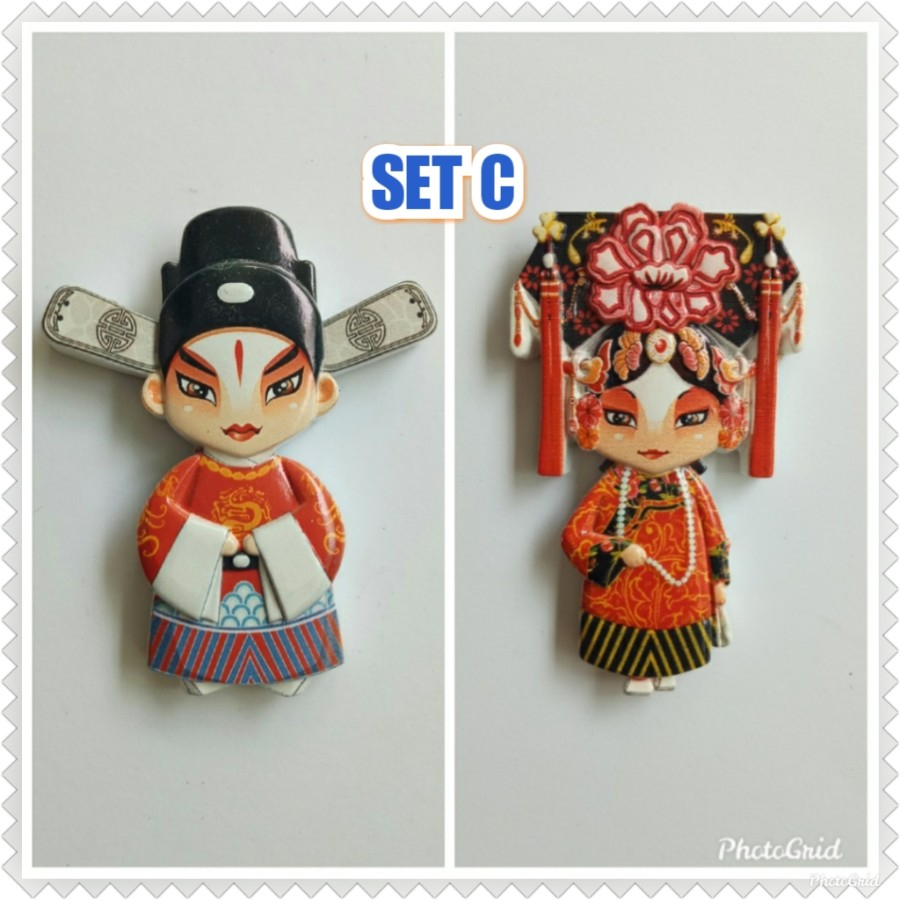 Jual Souvenir magnet kulkas Beijing opera oleh oleh China Macau ...