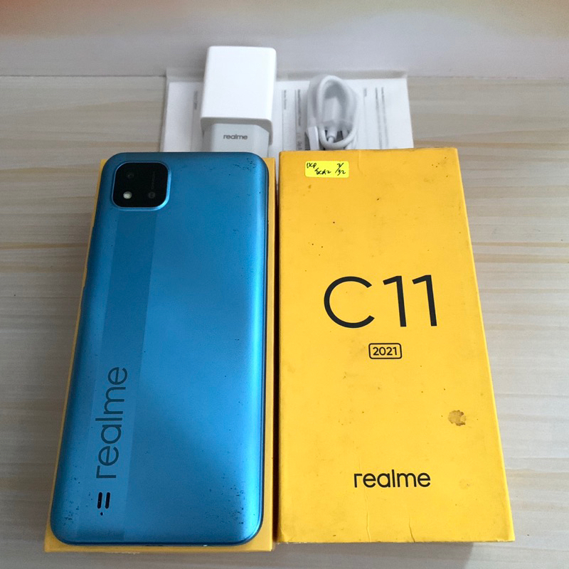 Jual Realme C11 2021 ram 2GB 32GB Biru Bekas - Fullset Resmi - second | Shopee Indonesia