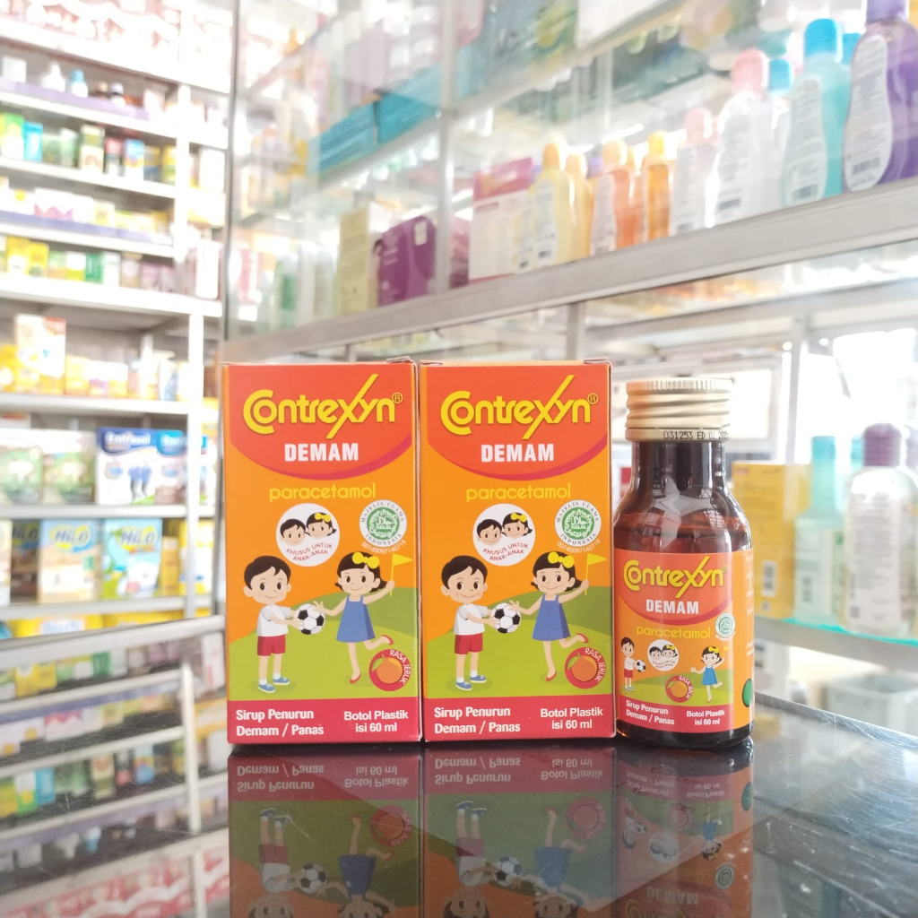 Jual CONTREXIN SIRUP 60 ML contrexyn syrup 60 ml obat demam rasa jeruk ...