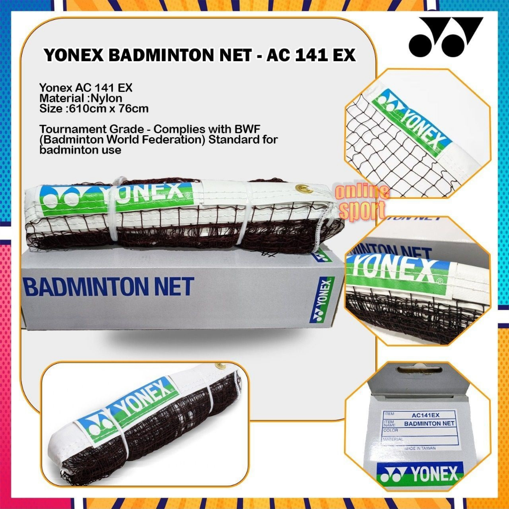 Jual YONEX AC 141 EX Net Badminton / Bulutangkis (Original) | Shopee ...