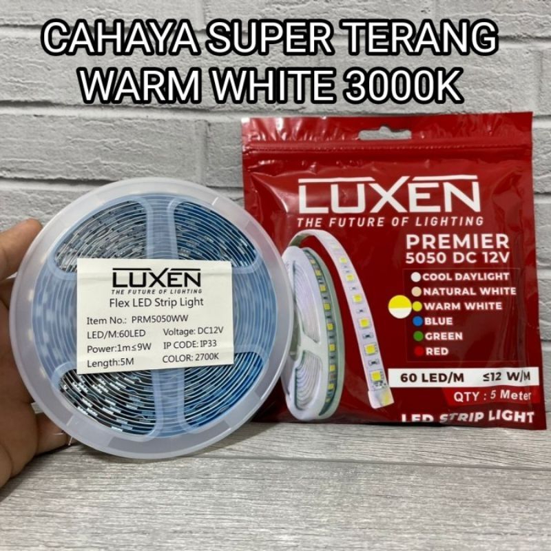 Jual LAMPU LED STRIP 5050 DC 12V LUXEN / LED STRIP LUXEN 5050 5 Meter ...
