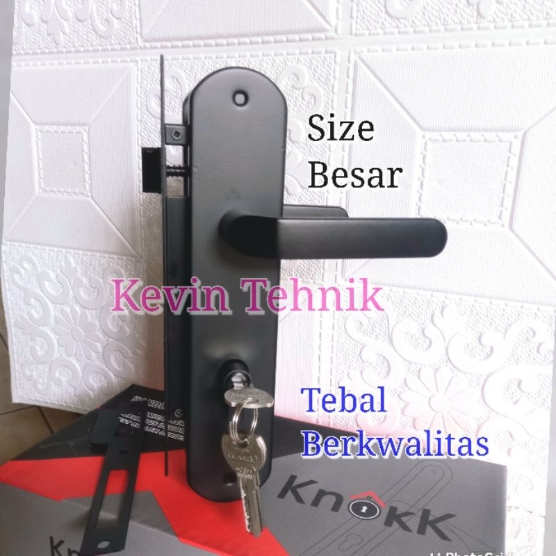 Jual Handle Pintu Besar Set 25 cm Hitam, Gagang Kunci Pintu Besar Hitam ...