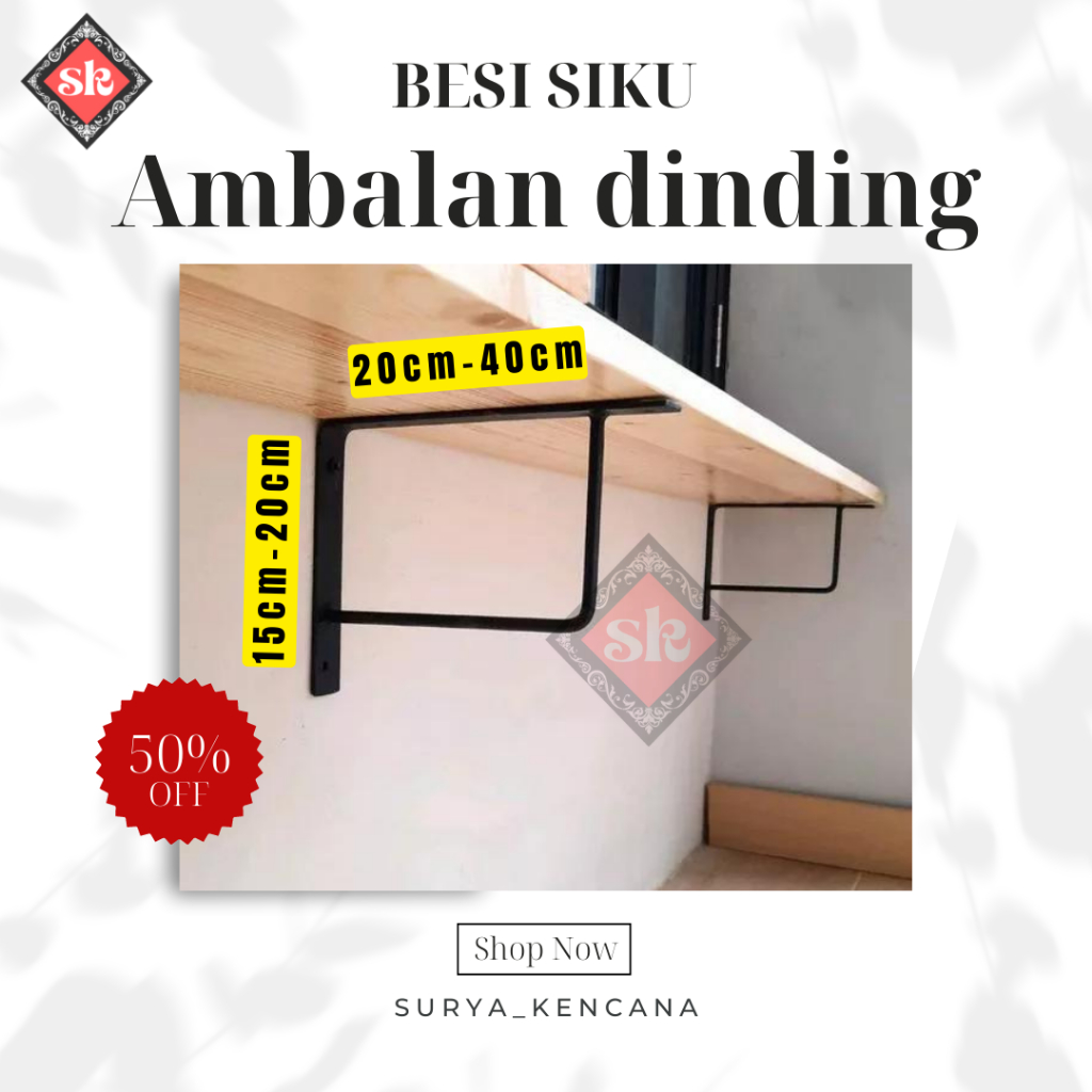 Jual Besi siku Siku besi Rak sudut Rak dinding Ambalan rak papan ...