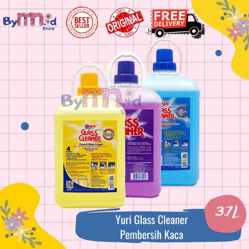 Jual YURI Glass Cleaner 3.7 Liter / Yuri Pembersih Kaca EXP 2025 ...