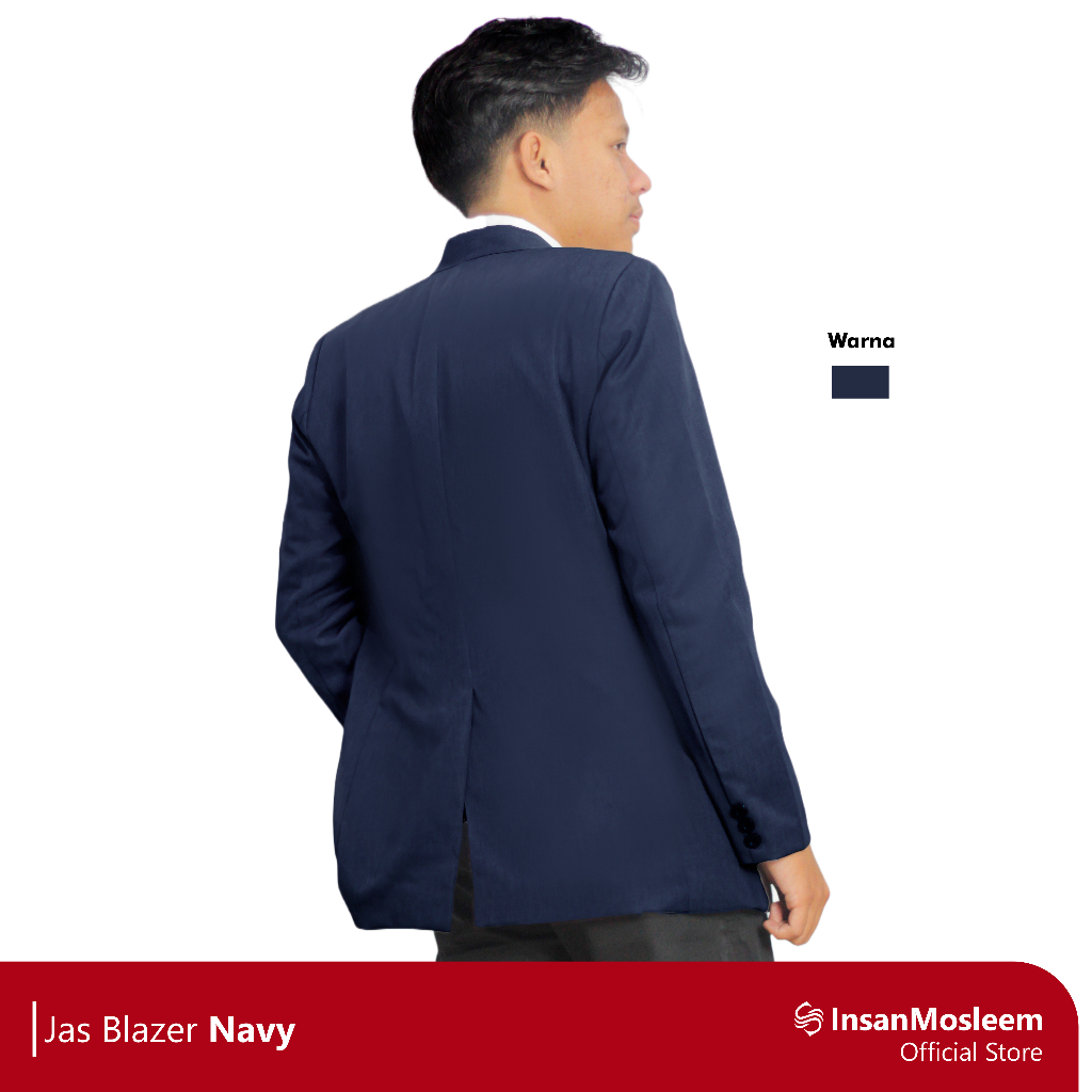 Jual InsanMosleem - Jas Formal Wisuda Resepsi Kerja Biru Navy Blazer ...