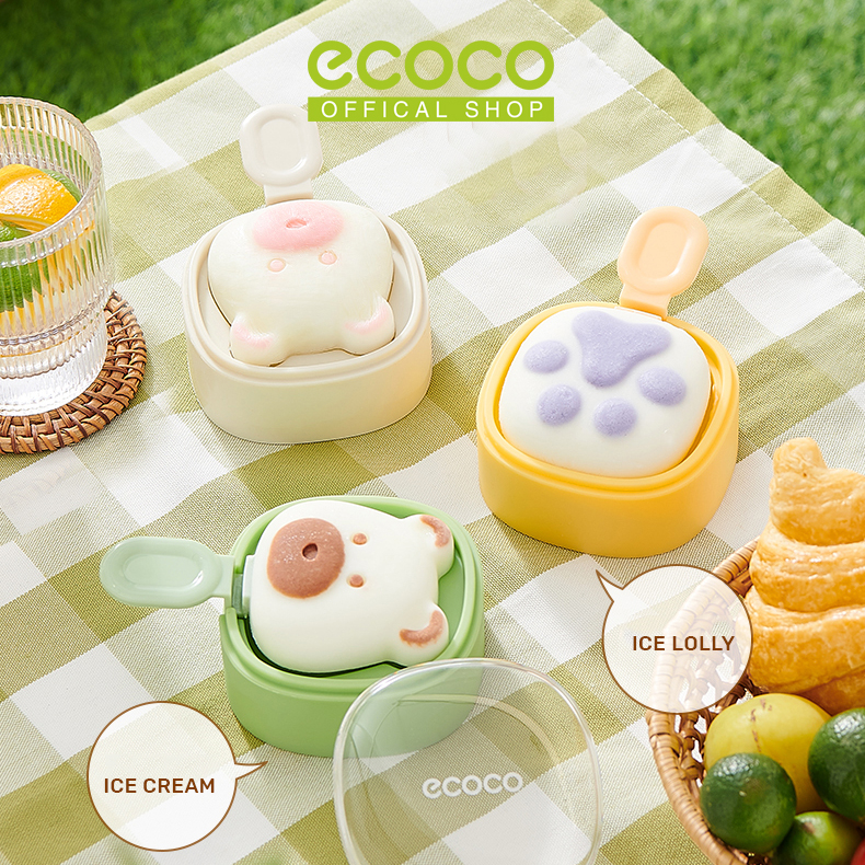 Jual ECOCO Ice Cream Mold Bear White - Cetakan Ice Cream popsicle ...