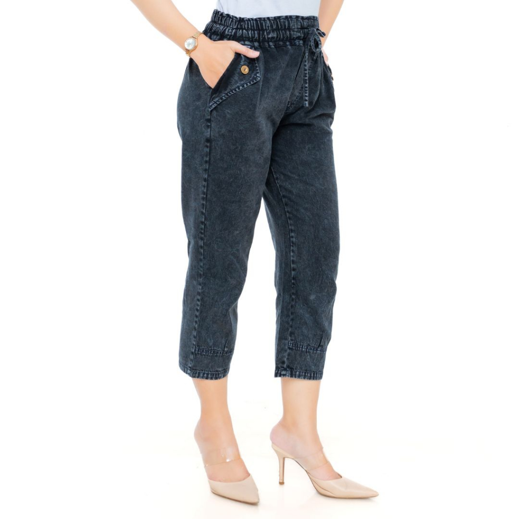 Jual MOLDING - Celana Jeans Dewasa wanita 7/9 Model Haruka All Size Dan ...