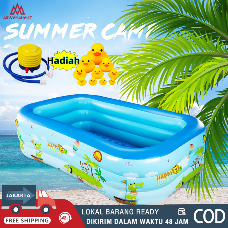 Jual FREE POMPA Kolam Renang Anak Jumbo 3ring/Kolam Mandi Bola 300 ...