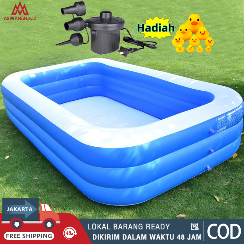 Jual FREE POMPA Kolam Renang Anak Jumbo 3ring/Kolam Mandi Bola 300 ...