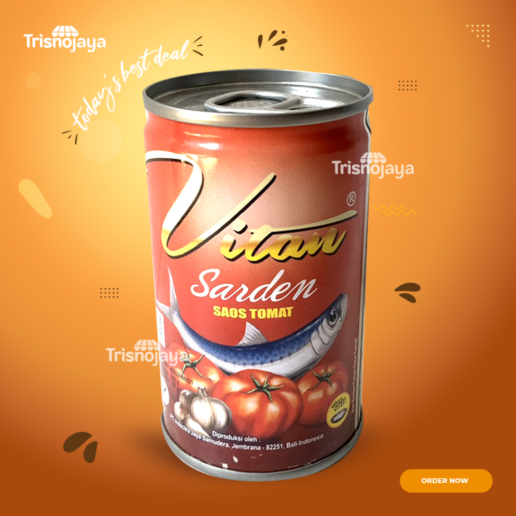 Jual Sarden Vitan Kaleng 155gr // Sarden Kemasan Instan | Shopee Indonesia