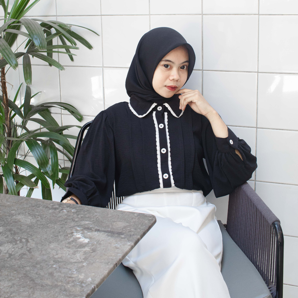 Jual MALIKA BLOUSE WANITA KEKINIAN | BLOUSE CRINKLE AIRFLOW | Shopee ...