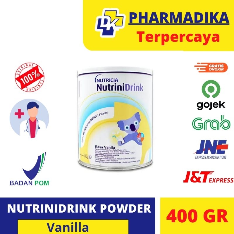 Jual NUTRICIA NUTRINIDRINK POWDER SUSU PENAMBAH BERAT BADAN VANILA 400 ...