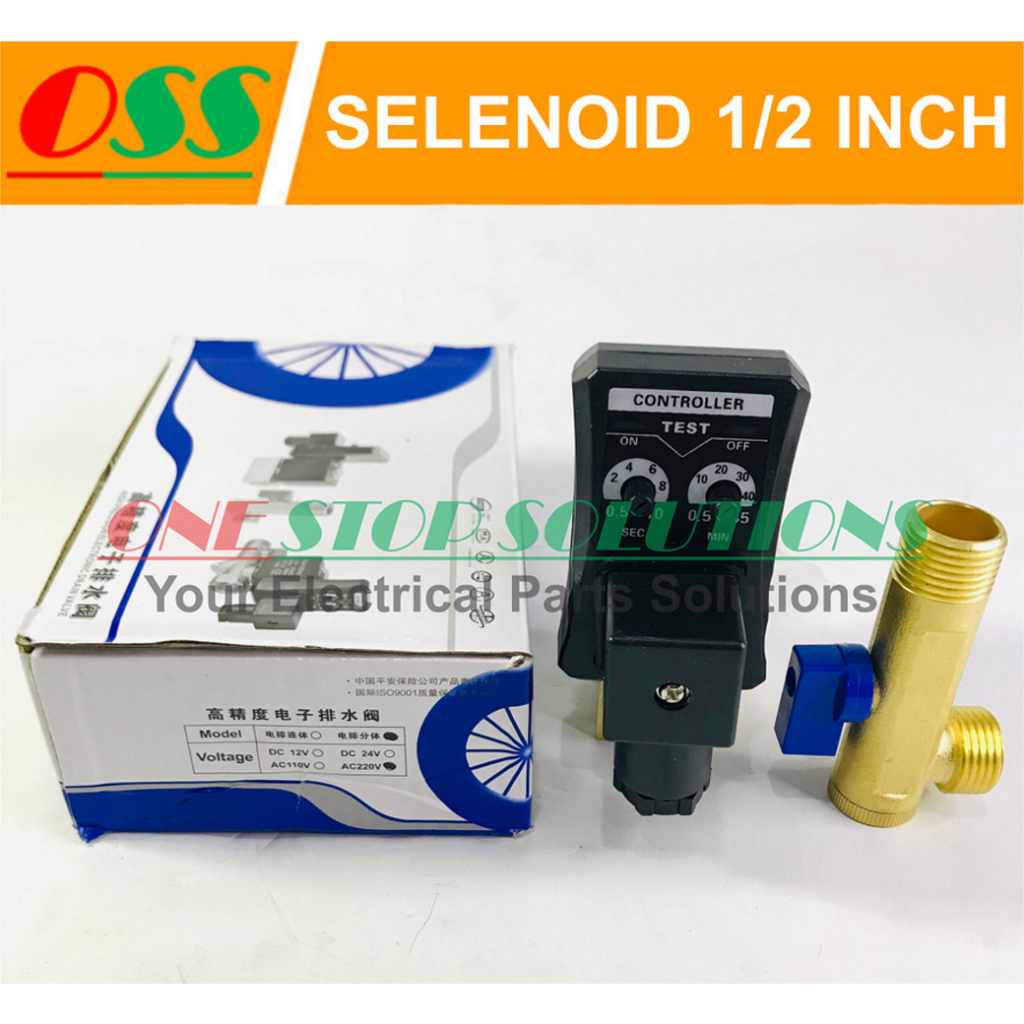Jual SOLENOID SELENOID AUTO DRAIN VALVE 1/2 INCH AUTOMATIC AC 220V ...