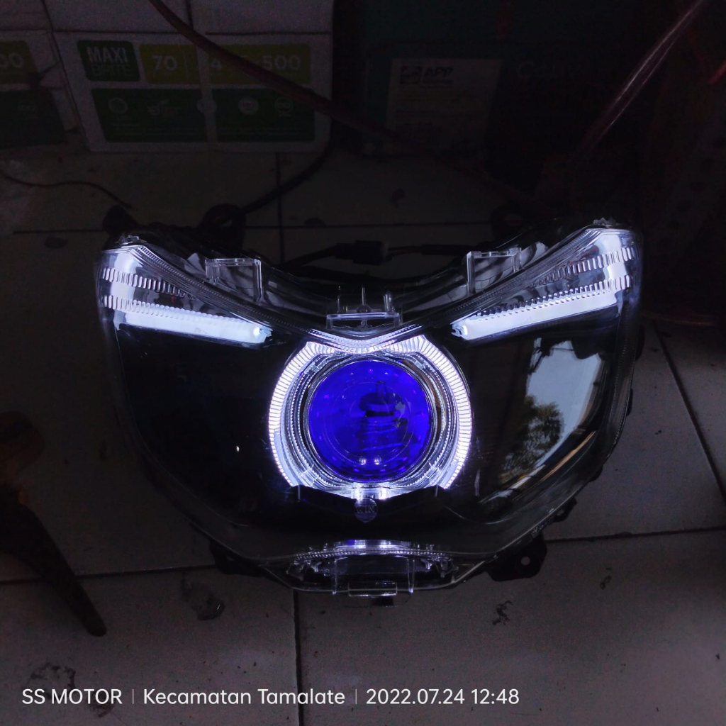 Jual HEADLAMP LAMPU DEPAN CUSTOM PROJIE BILED AES TURBO SE NON LASER ...