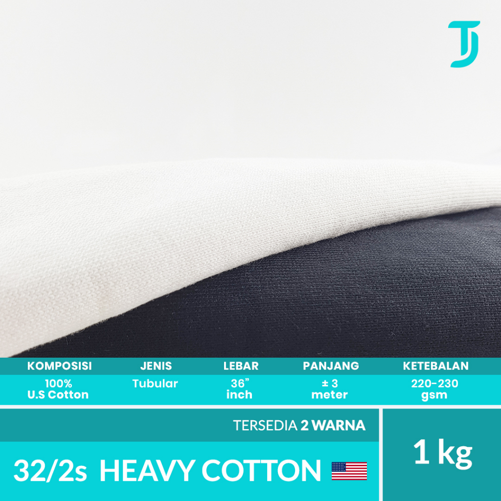 Jual 32/2s Premium US Heavy Cotton Combed | Kain Bahan Kaos Oversize Gramasi Tebal | 1 Kg ...
