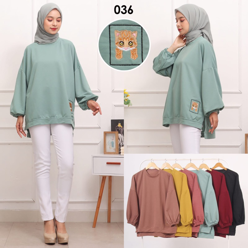 Jual atasan wanita koas jumbo big size over size A-036 | Shopee Indonesia