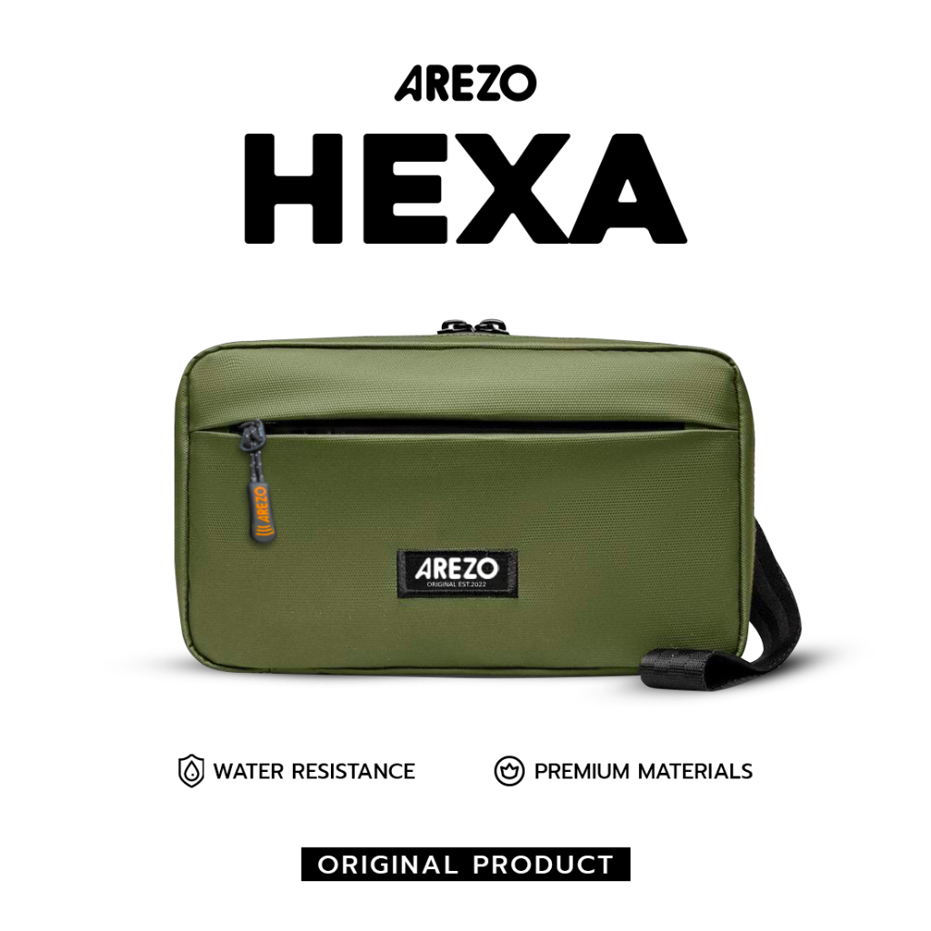 Jual Arezo Handbag Hexa Anti Air Tas Clutch Tas Slempang Pria Wanita ...