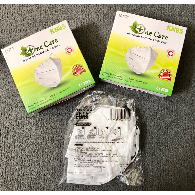 Jual Masker KN95 Onecare Earloop 5ply Kawat Dalam Putih isi 10pcs ...