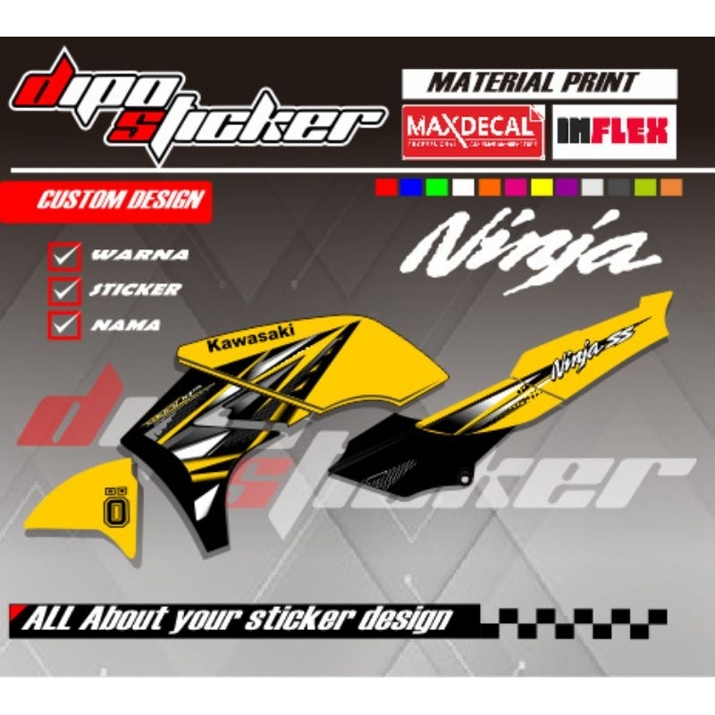 Jual sticker striping kawasaki ninja ss 2013 transparan UV (bisa ...