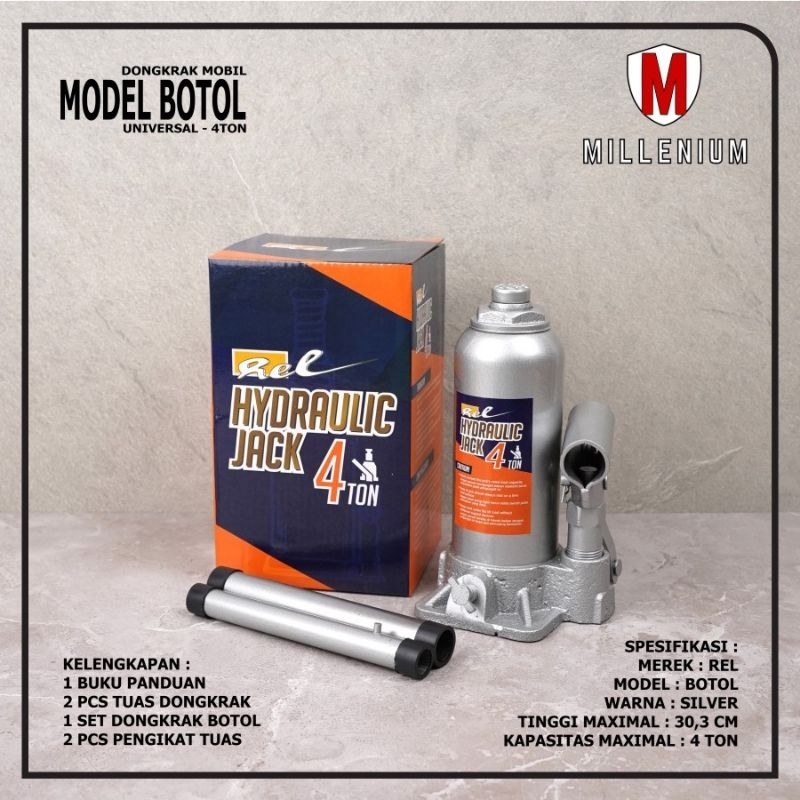 Jual dongkrak hydraulic botol 2 3 4 5 6 ton hidrolik jack bottle ...